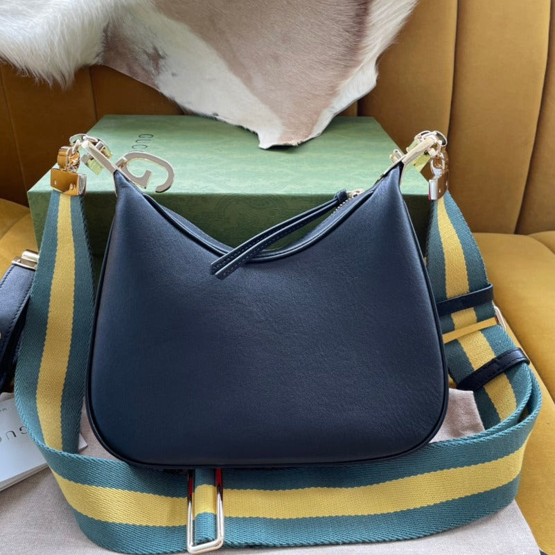 GG ATTACHE 23 SMALL SHOULDER BAG BLACK CALFSKIN – Meejuri