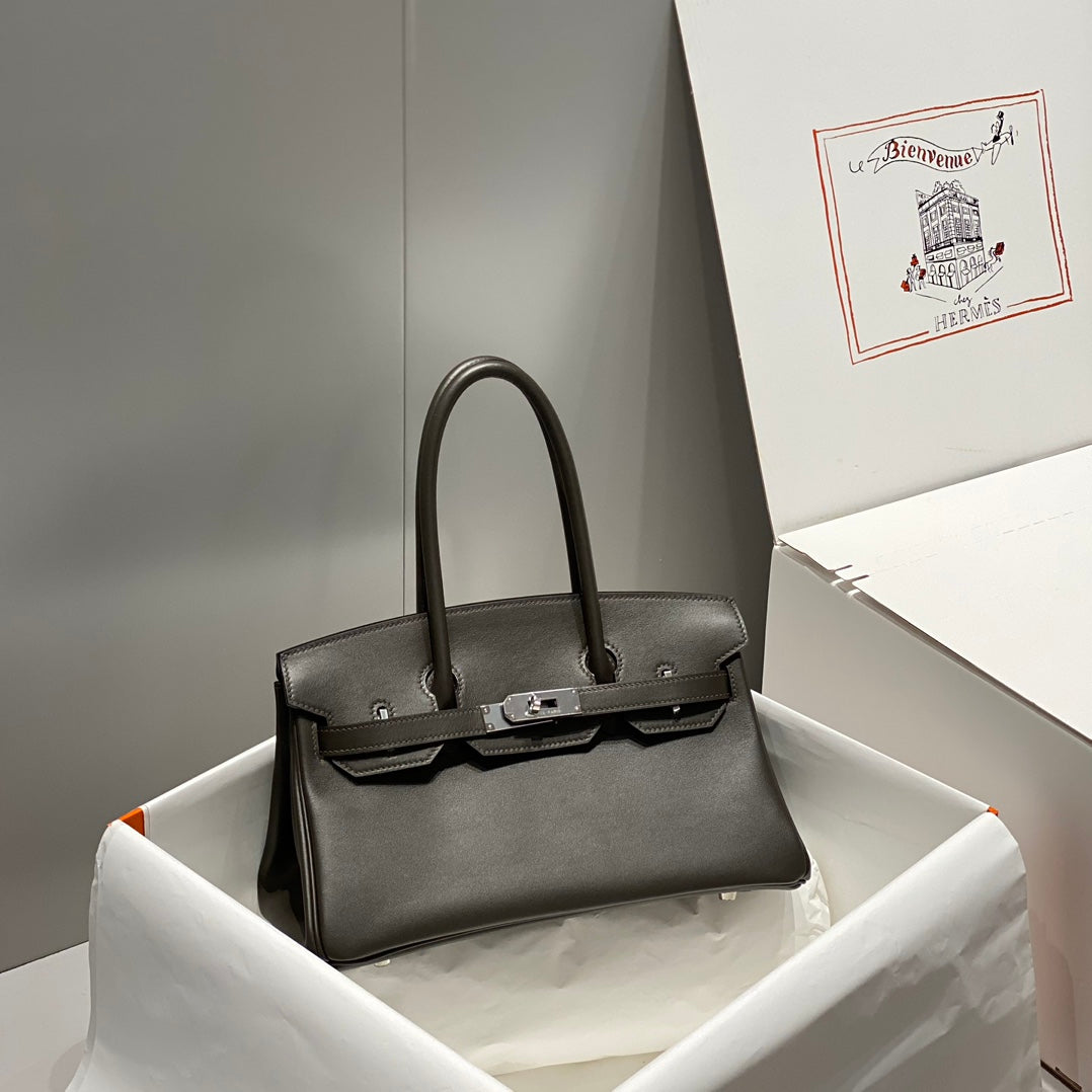 HM Shoulder Birkin 29cm Ebony Swift Leather Silver Hardware – Meejuri
