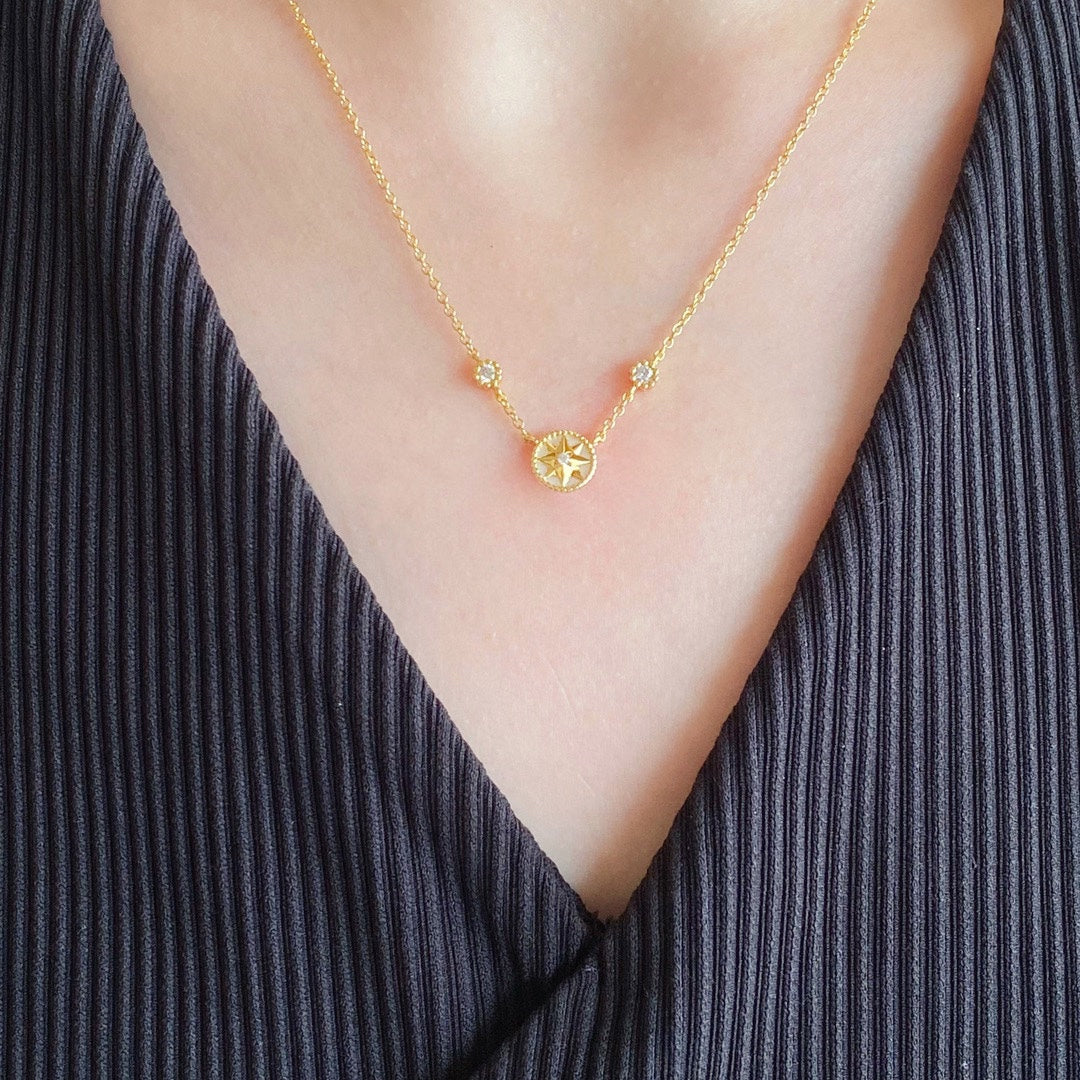 ROSE VENTS 2 DIAMOND PINK GOLD NECKLACE – Kal Recovery