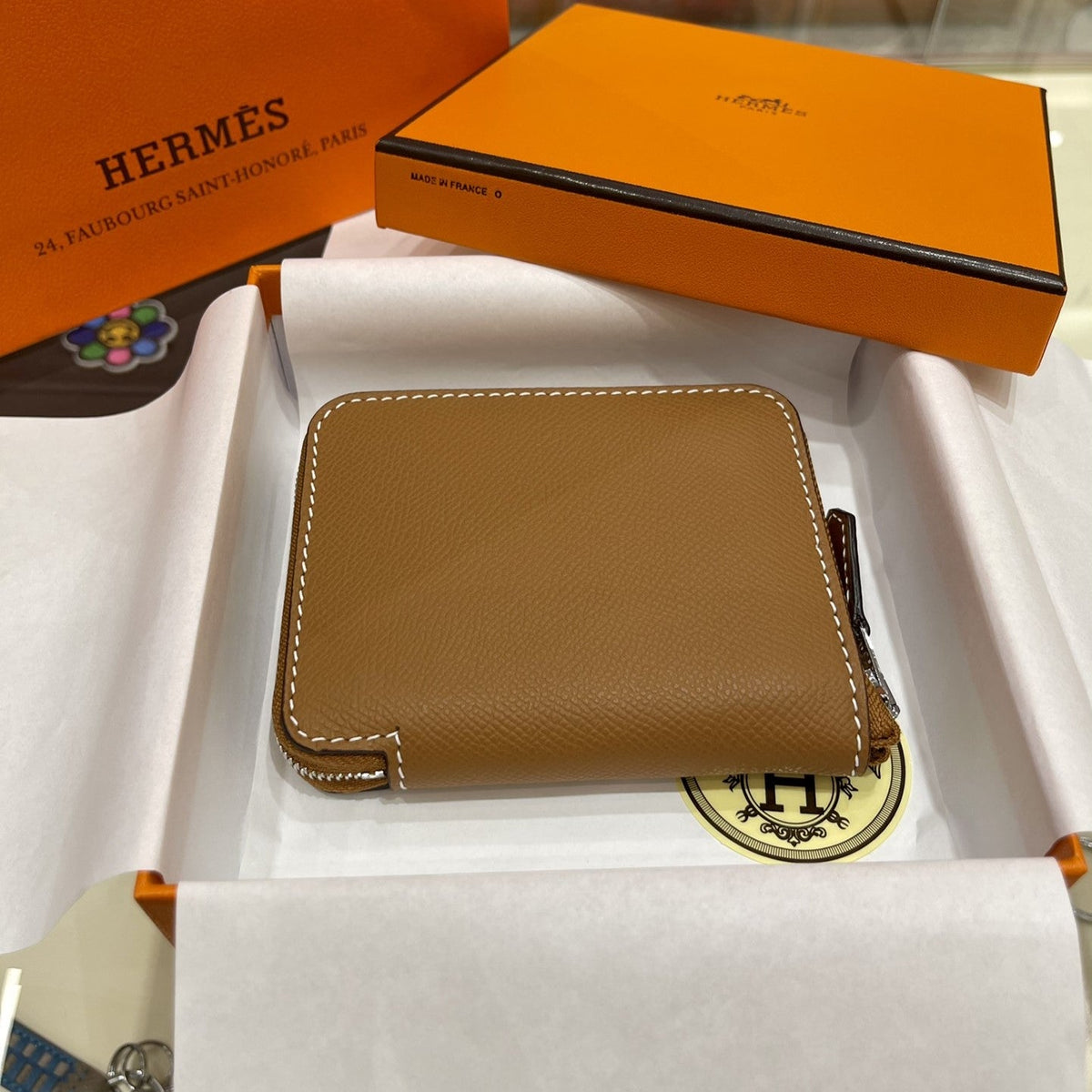 HM Compact Wallet 11.5 Tan Epsom – Meejuri