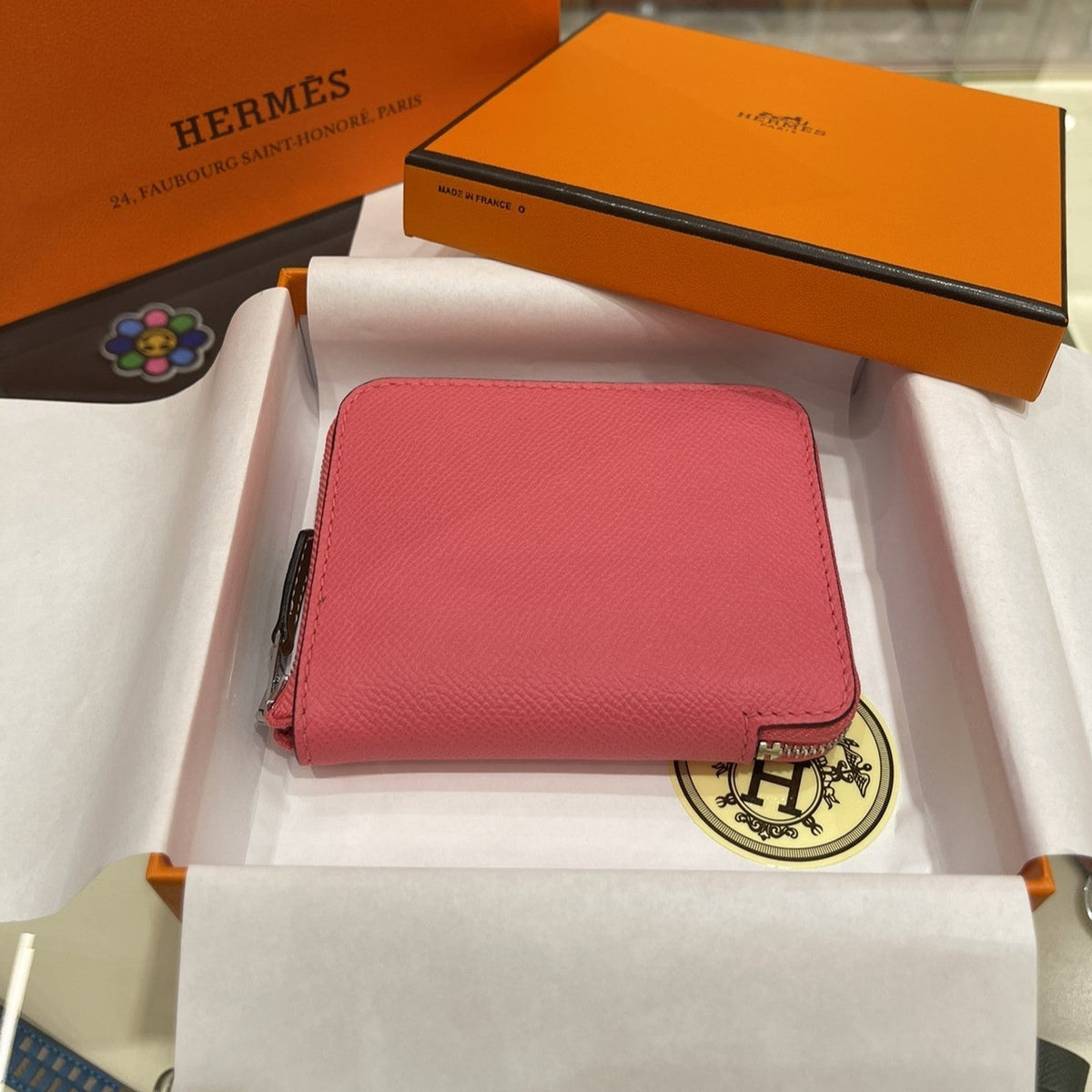 HM Compact Wallet 11.5 Dark Pink Epsom – Meejuri