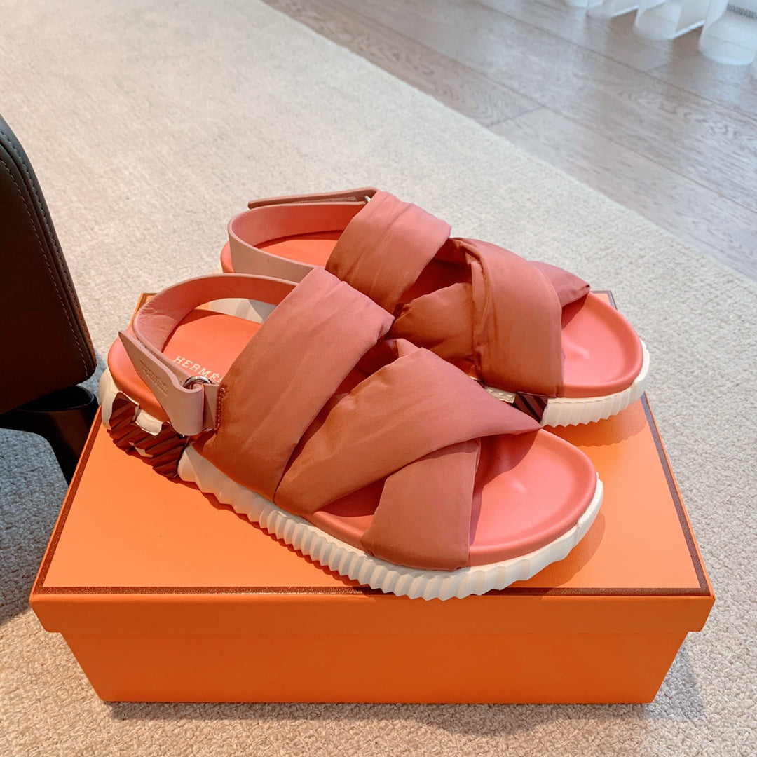 HM ELECTRIC SANDAL FIRE FABRIC AND CALFSKIN – Kal Recovery