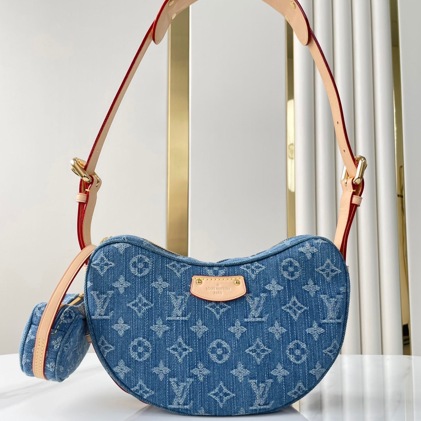 CROISSANT 25 IN BLUE MONOGRAM DENIM – Kal Recovery
