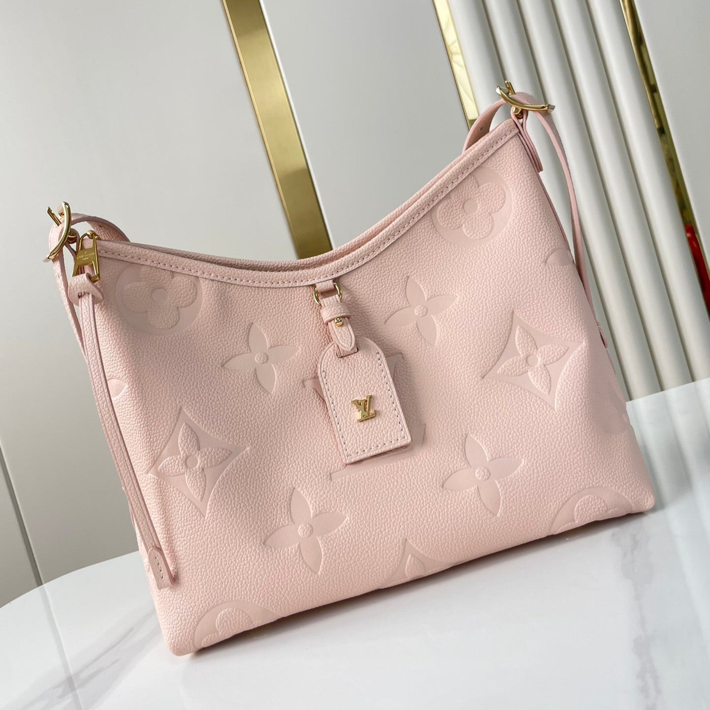CARRYALL 29 IN LIGHT PINK MONOGRAM EMPREINTE LEATHER – Kal Recovery