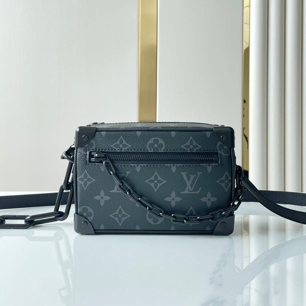 MINI SOFT TRUNK 18 IN GUN METAL MONOGRAM ECLIPSE CANVAS – Kal Recovery
