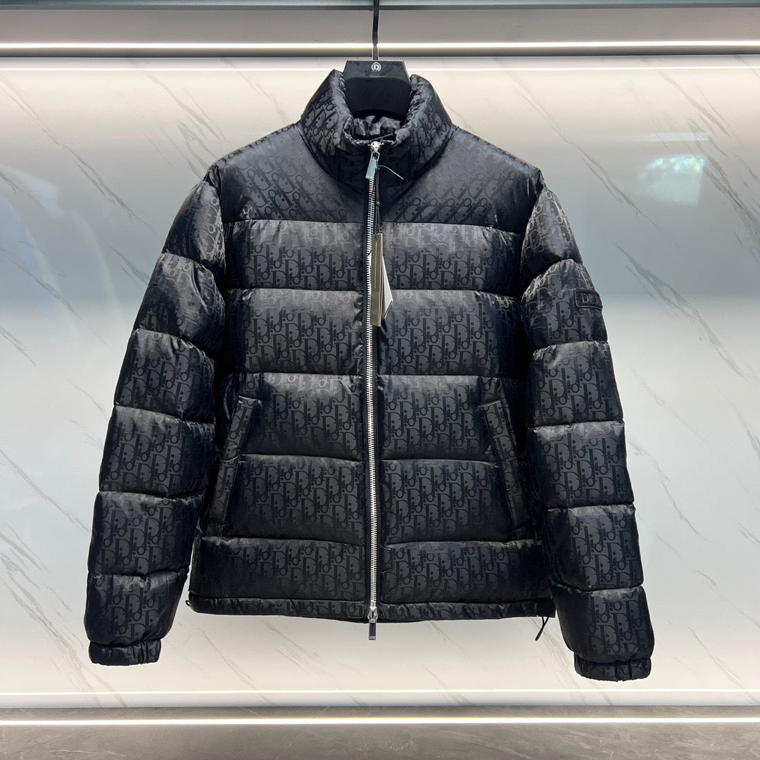 Dior Oblique Down Jacket Black Jacquard Fabric – Kal Recovery