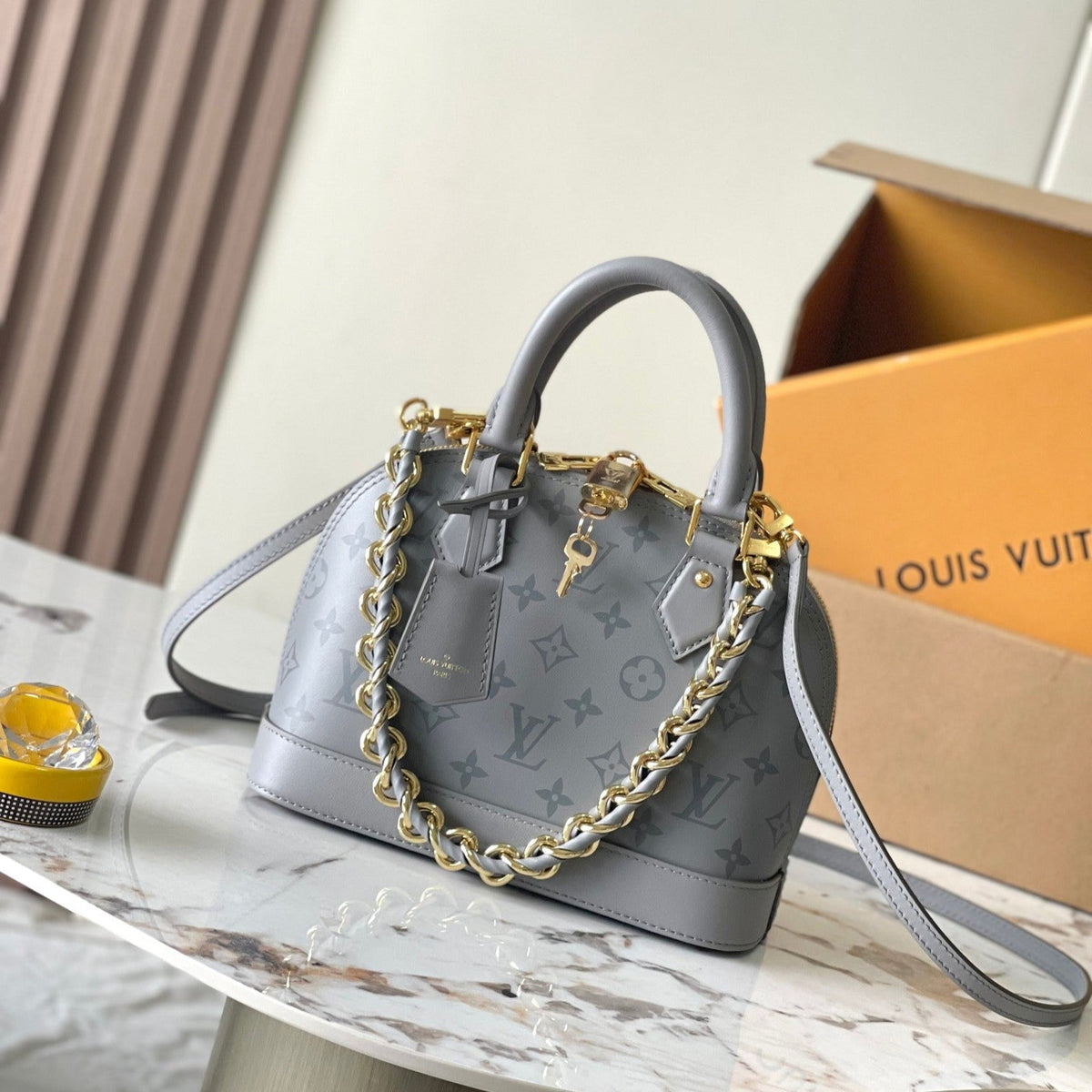 ALMA BB 23 IN TRIANON MONOGRAM CALFSKIN GOLD HARDWARE – Kal Recovery