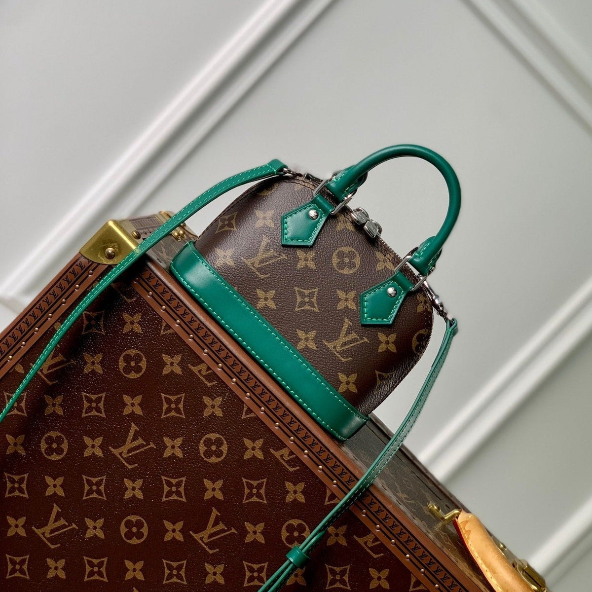 alma nano 18 monogram canvas dark green calfskin – Kal Recovery