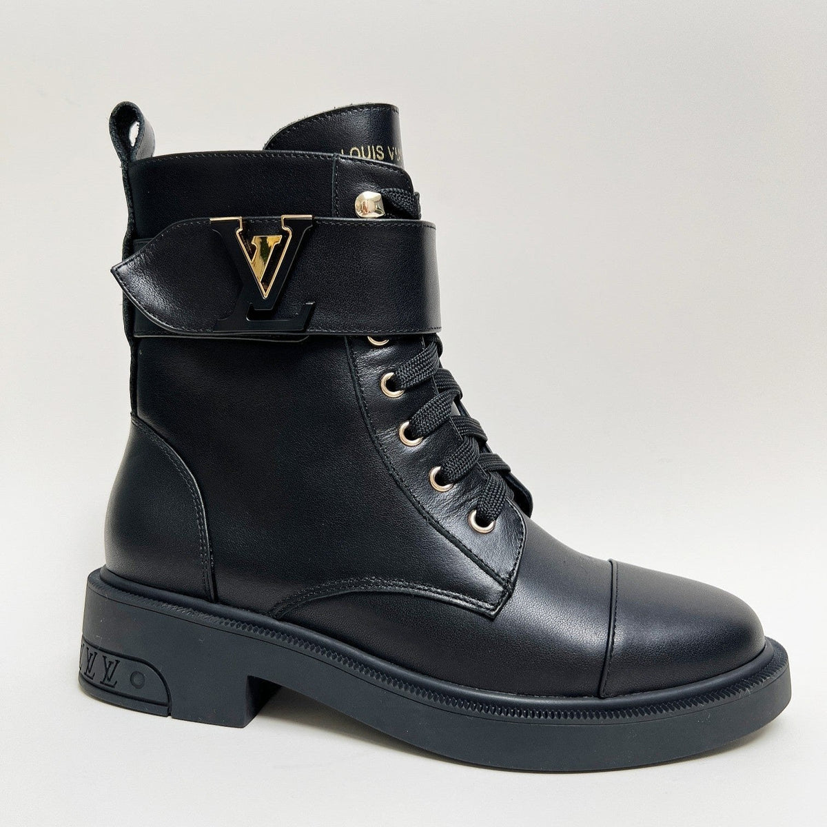 LV Citizen Boots Plain Black Cowhide – Kal Recovery