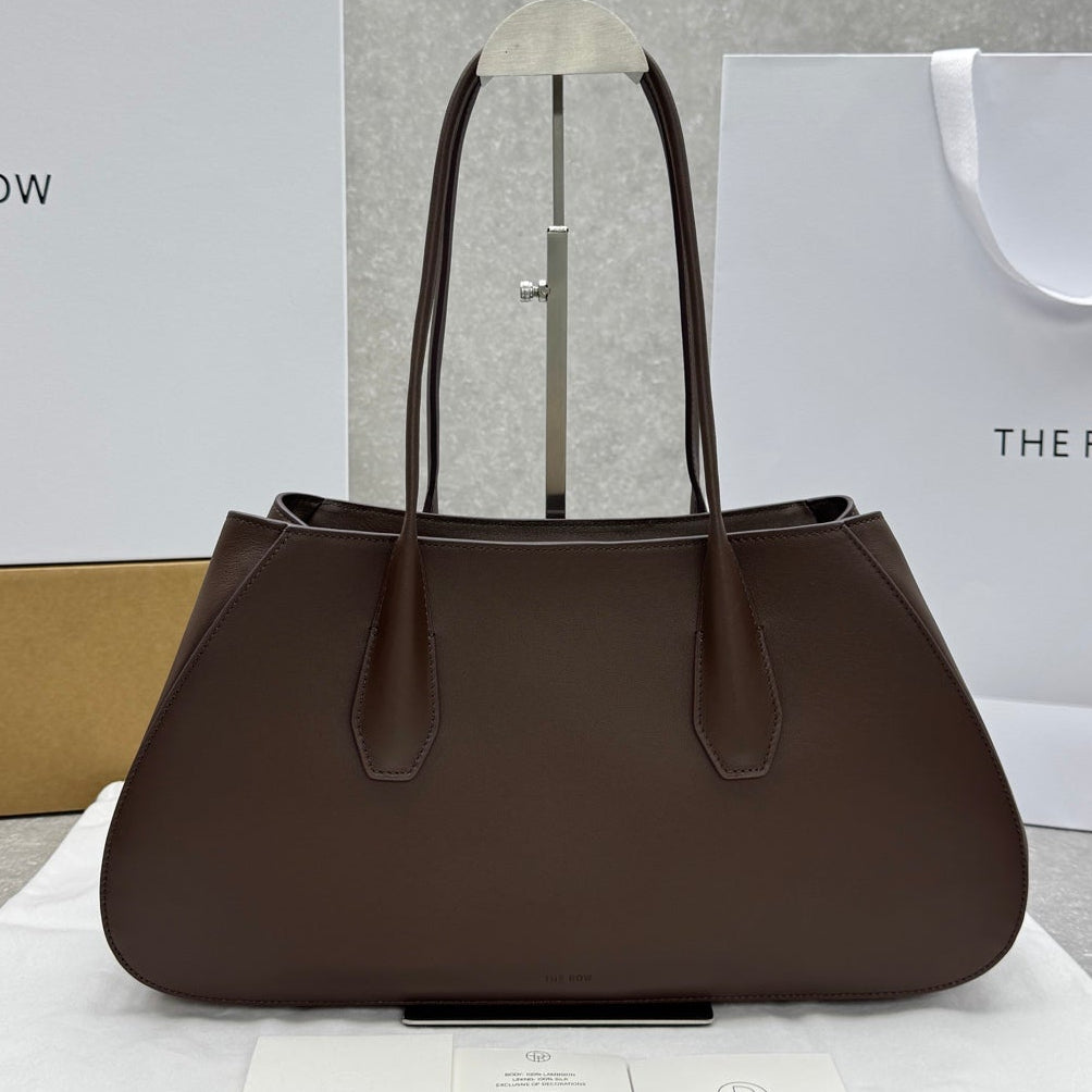 The Row 2025 Alger Bag 39cm Dark Brown Cowhide – Kal Recovery