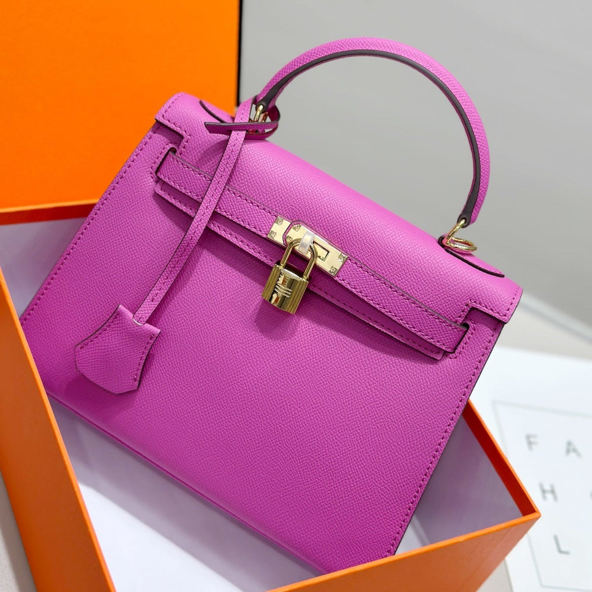 HM Kelly 25cm Pink Epsom Leather Gold Hardware – Meejuri