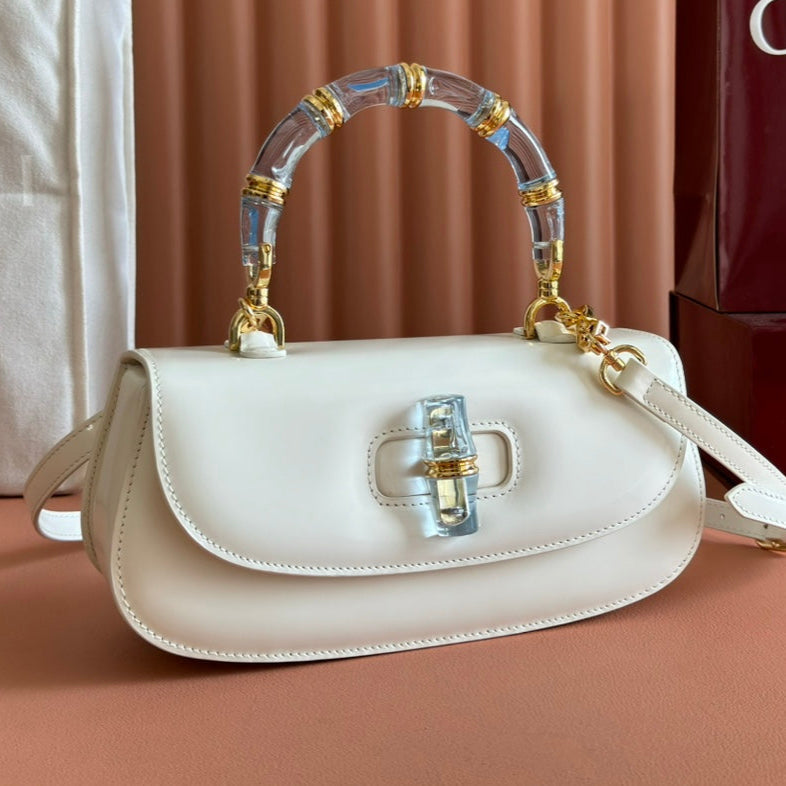 Gucci Bamboo Diva Bag White Leather 251029 – Kal Recovery