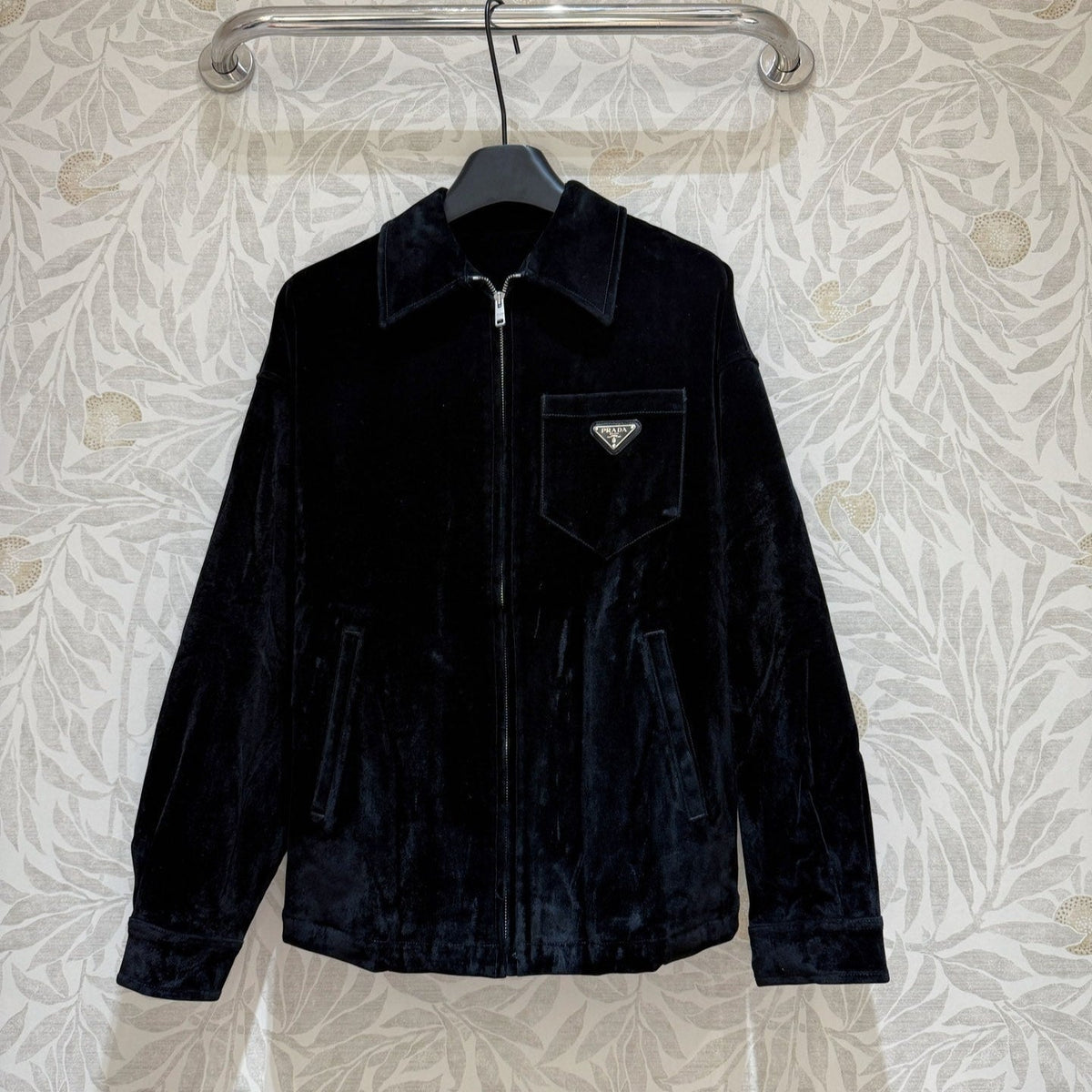 Prada Long Coat Black Velvet – Kal Recovery