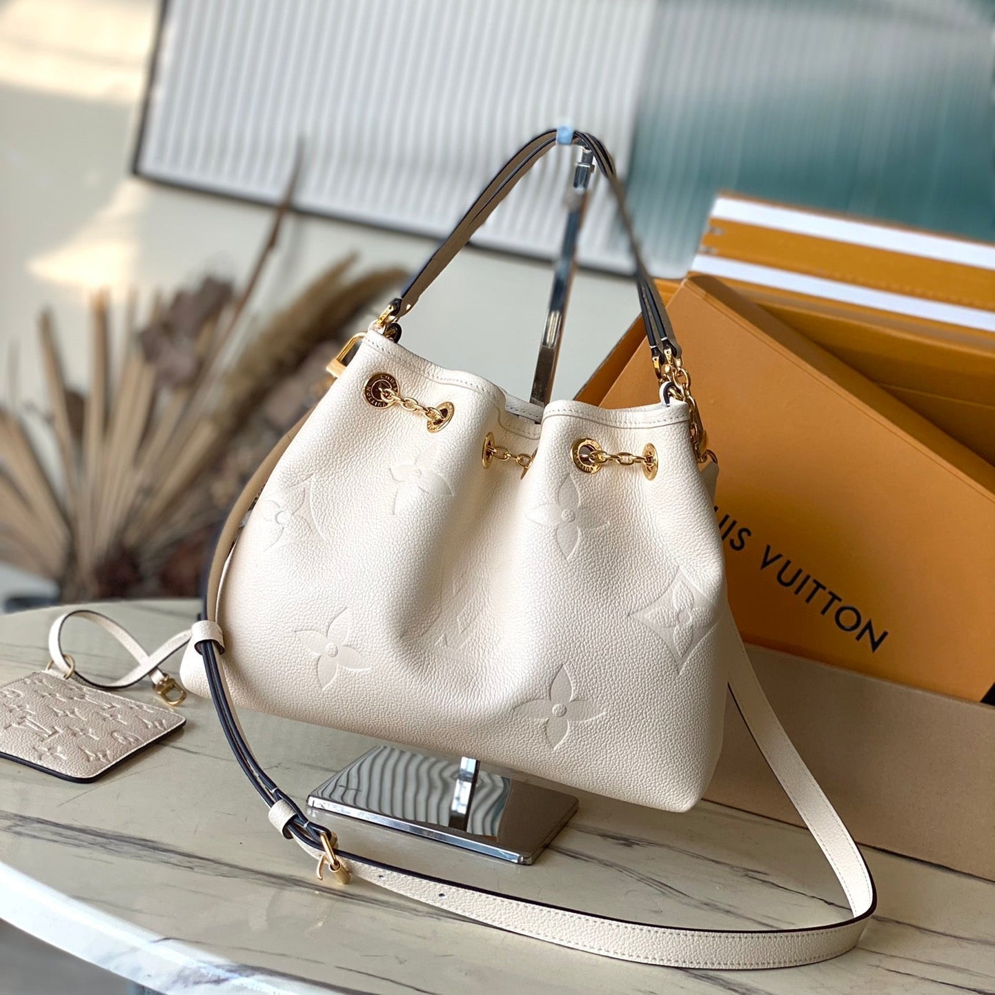 BUNDLE 28 IN CREAM MONOGRAM EMPREINTE LEATHER GOLD HARDWARE – Kal Recovery