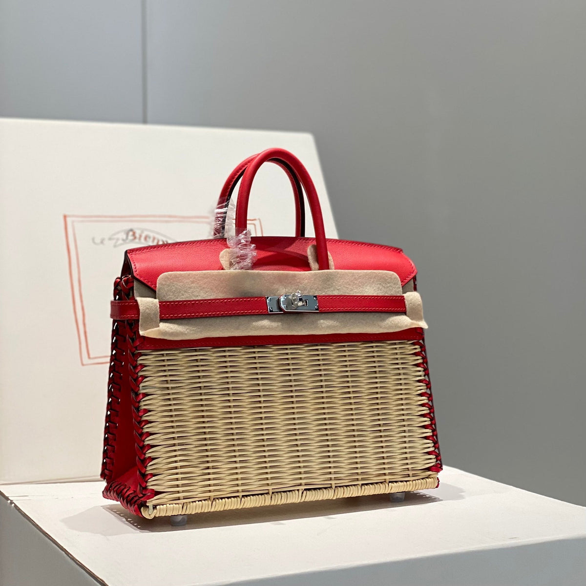 HM BIRKIN 25 CM PICNIC RED BAMBOO AND RATTAN – Meejuri