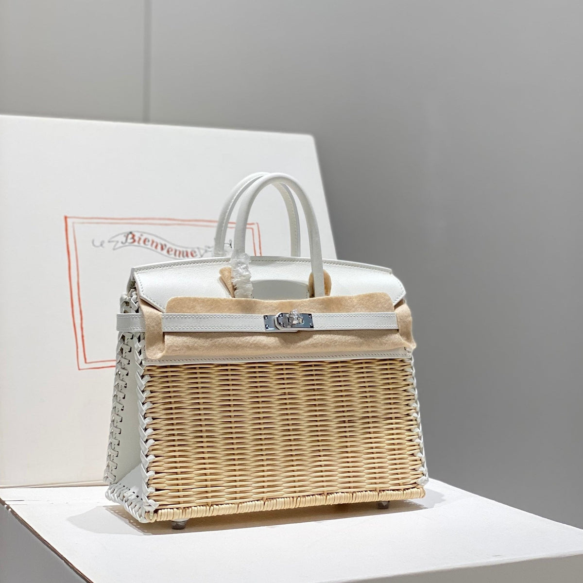 HM BIRKIN 25 CM PICNIC WHITE BAMBOO AND RATTAN – Meejuri