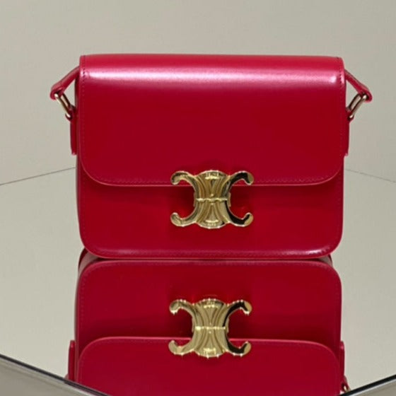 MINI CLAUDE 22 SHINY CALFSKIN CHERRY RED – Kal Recovery