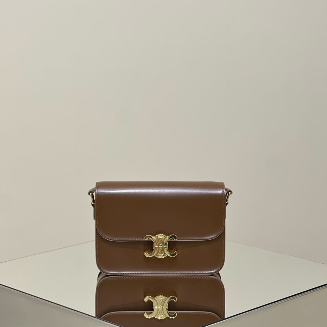 MINI CLAUDE 22 SHINY CALFSKIN CHOCOLATE BROWN – Kal Recovery