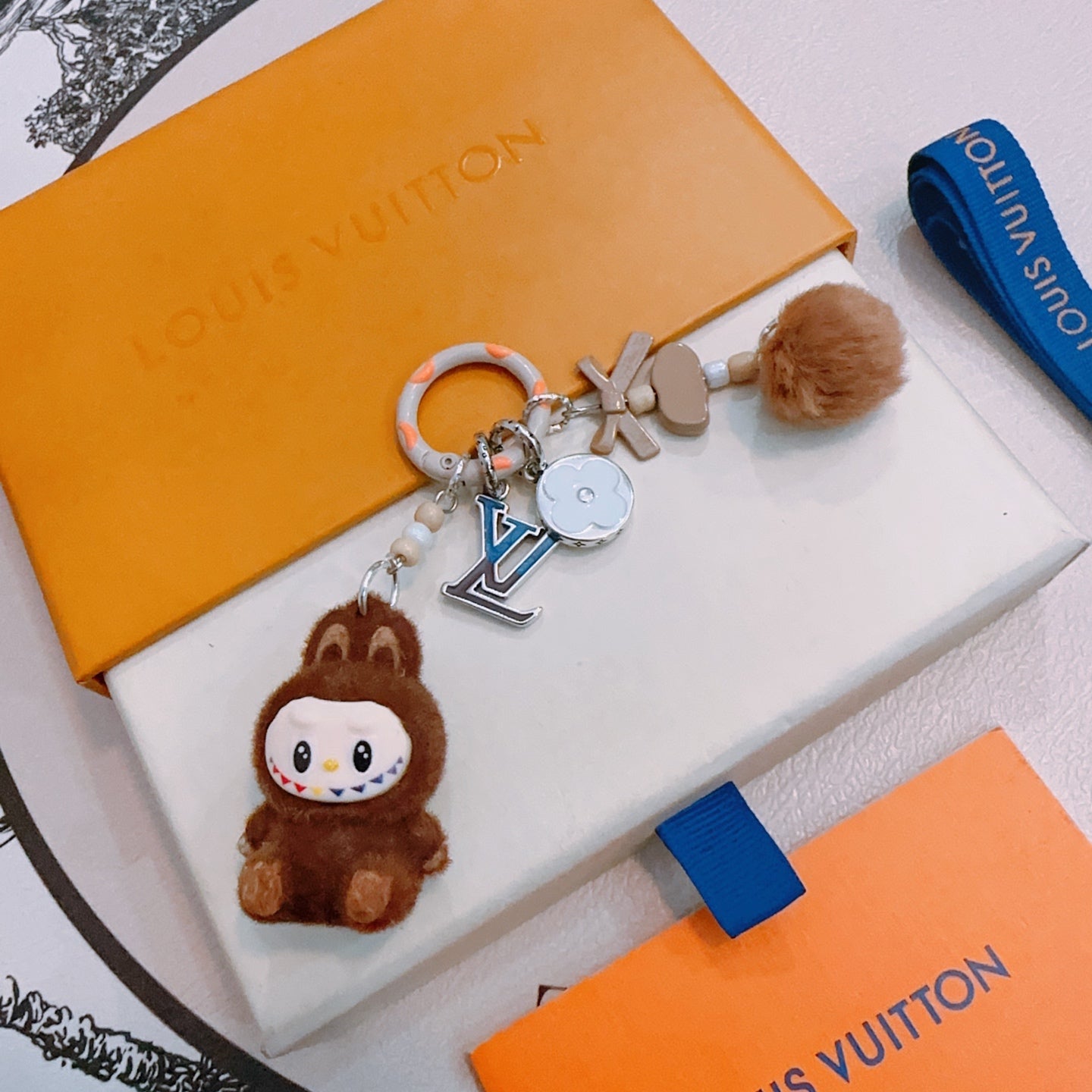 LV Brown Labubu Plush Toy Bag Charm – Kal Recovery